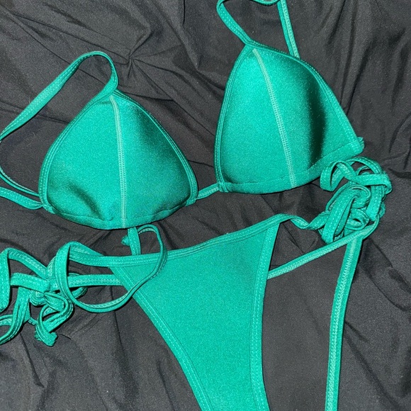 Hoaka | Swim | Hoaka Pine Green Velvet Set | Poshmark